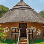 What is a traditional African Hut made of?