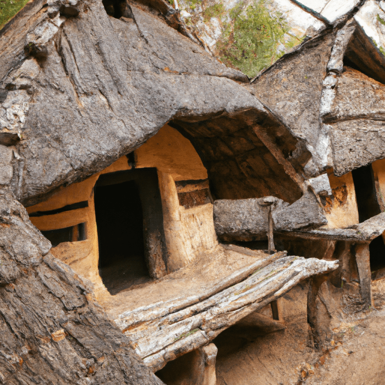 What is a traditional African Hut made of?